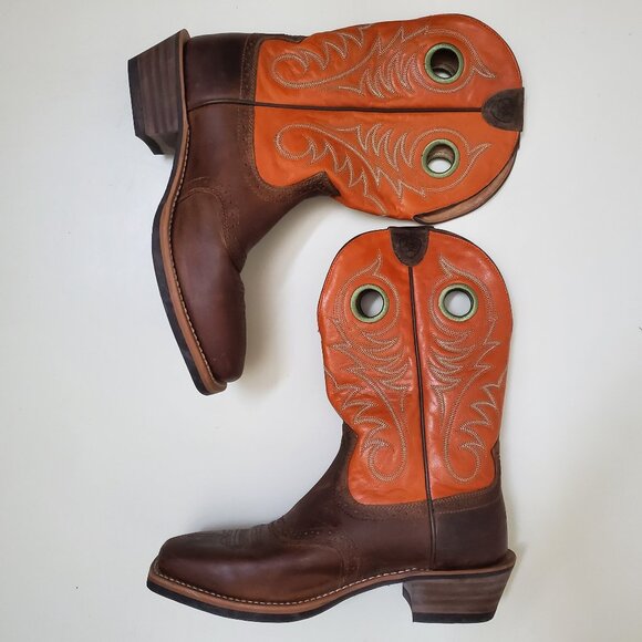 Ariat | Shoes | Ariat 5 Ee Heritage Roughstock Square Roe Cowboy Boots ...